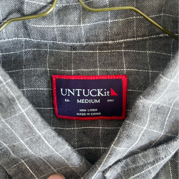 UNTUCKit | Shirts | Mens Medium Untuckit Linen Dress Shirt | Poshmark